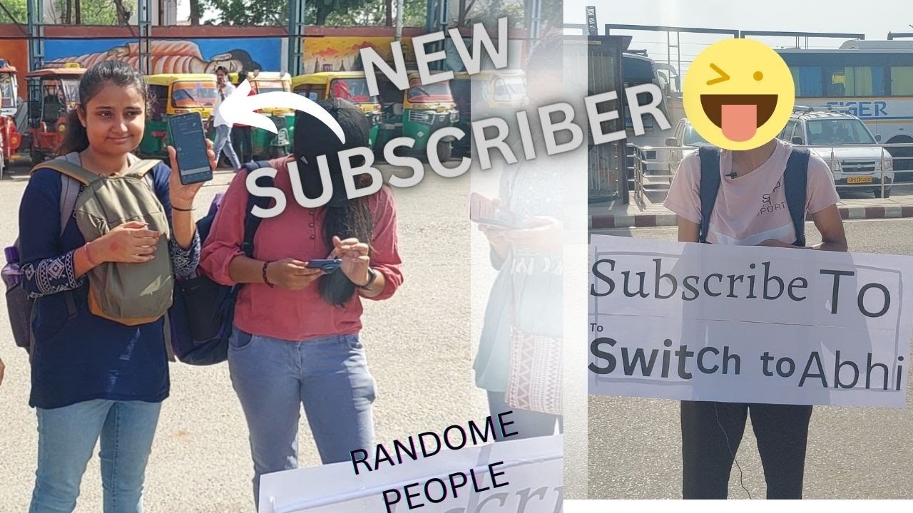 Asking random people tp subscribe my YT channel | #public # ...