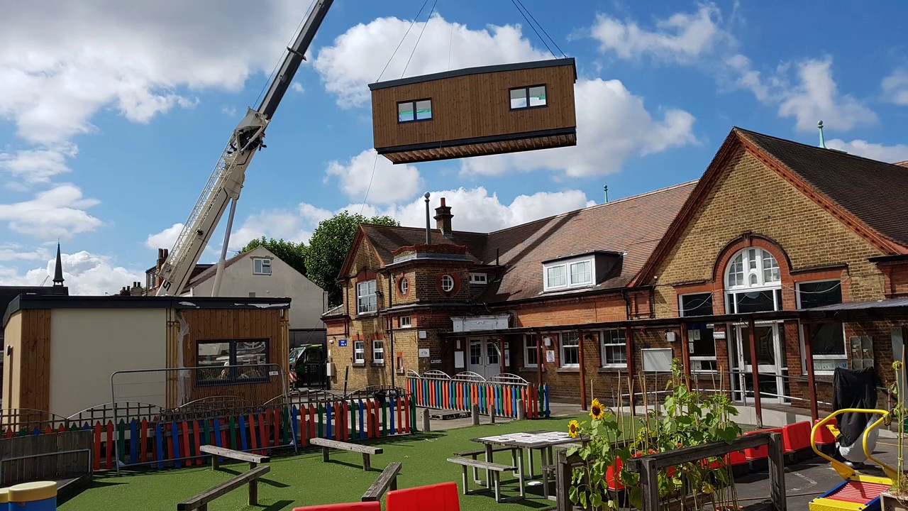Tudor Primary School Modular Building - YouTube