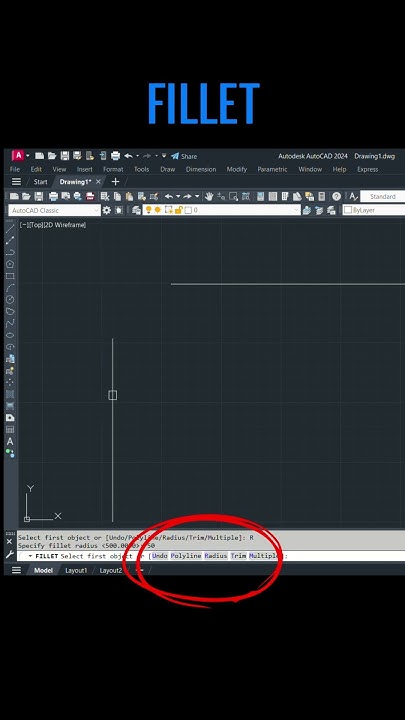 AutoCAD FILLET Command #tutorial #autocad #autocadtricks #autocadtutorial - YouTube