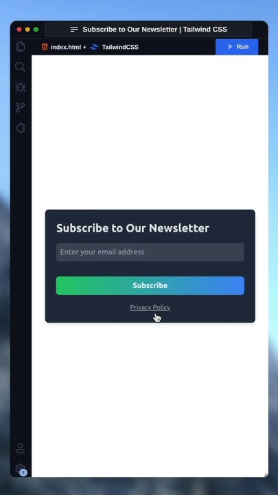 Newsletter Form using Tailwind CSS 💌💌💌 #tailwindcss - YouTube