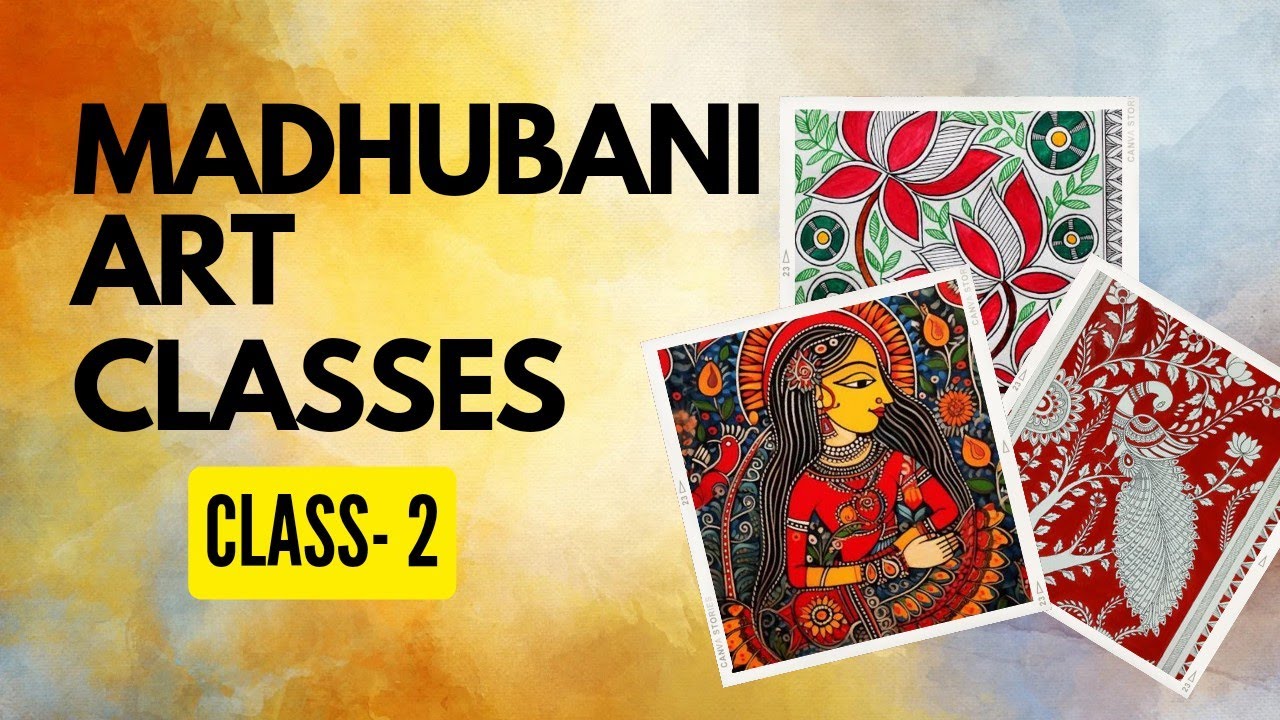 Madhubani Art || lesson-2 || Madhubani art for beginners || Mithila art ...