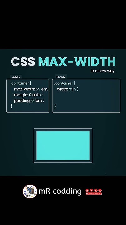 CSS MAX-WIDTH #mrcodding #shorts - YouTube