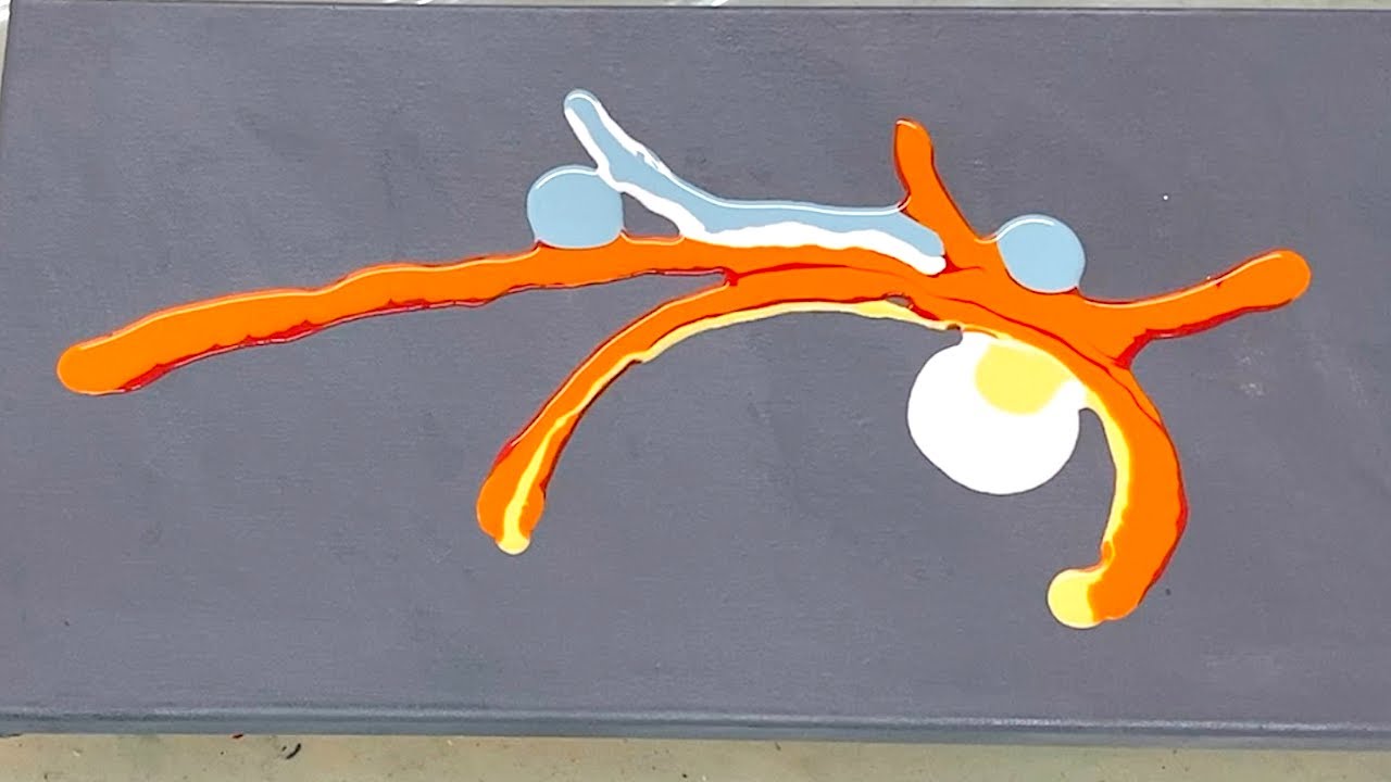 Stunning Acrylic Pouring, Hand-Painted Sphere with Pearl Cells & Lacing ...