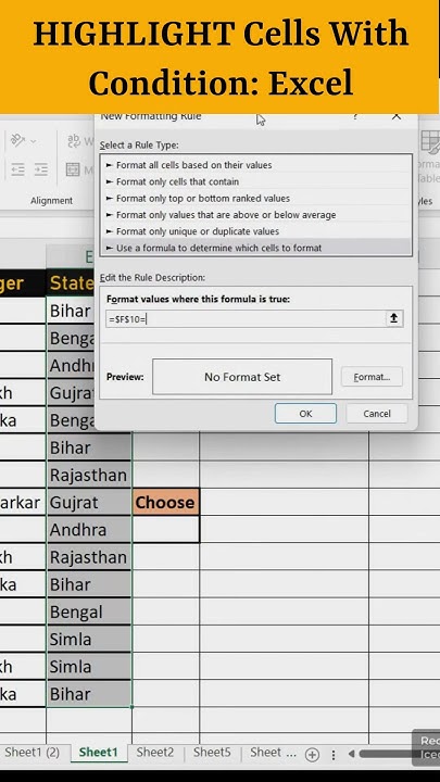 Excel Job Interview Questions | Highlight Cells That Match With Conditional Formatting | MS ...