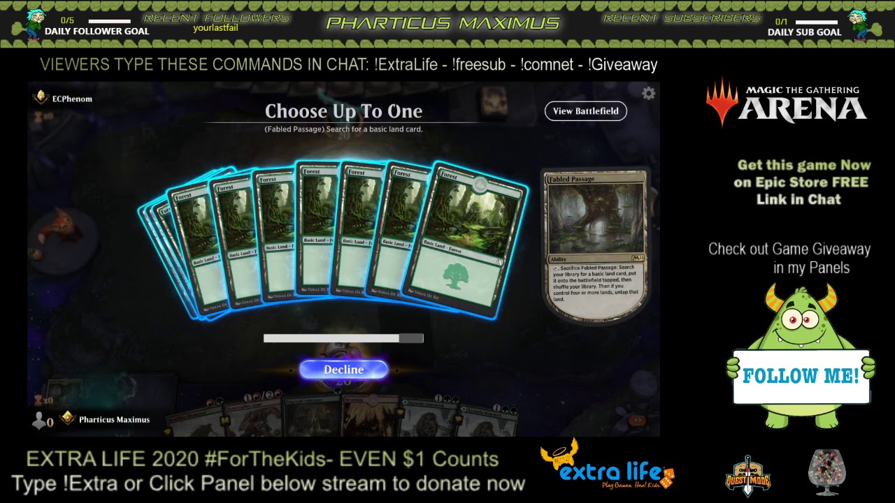 Magic the Gathering: Arena - For the Kids #ExtraLife - YouTube
