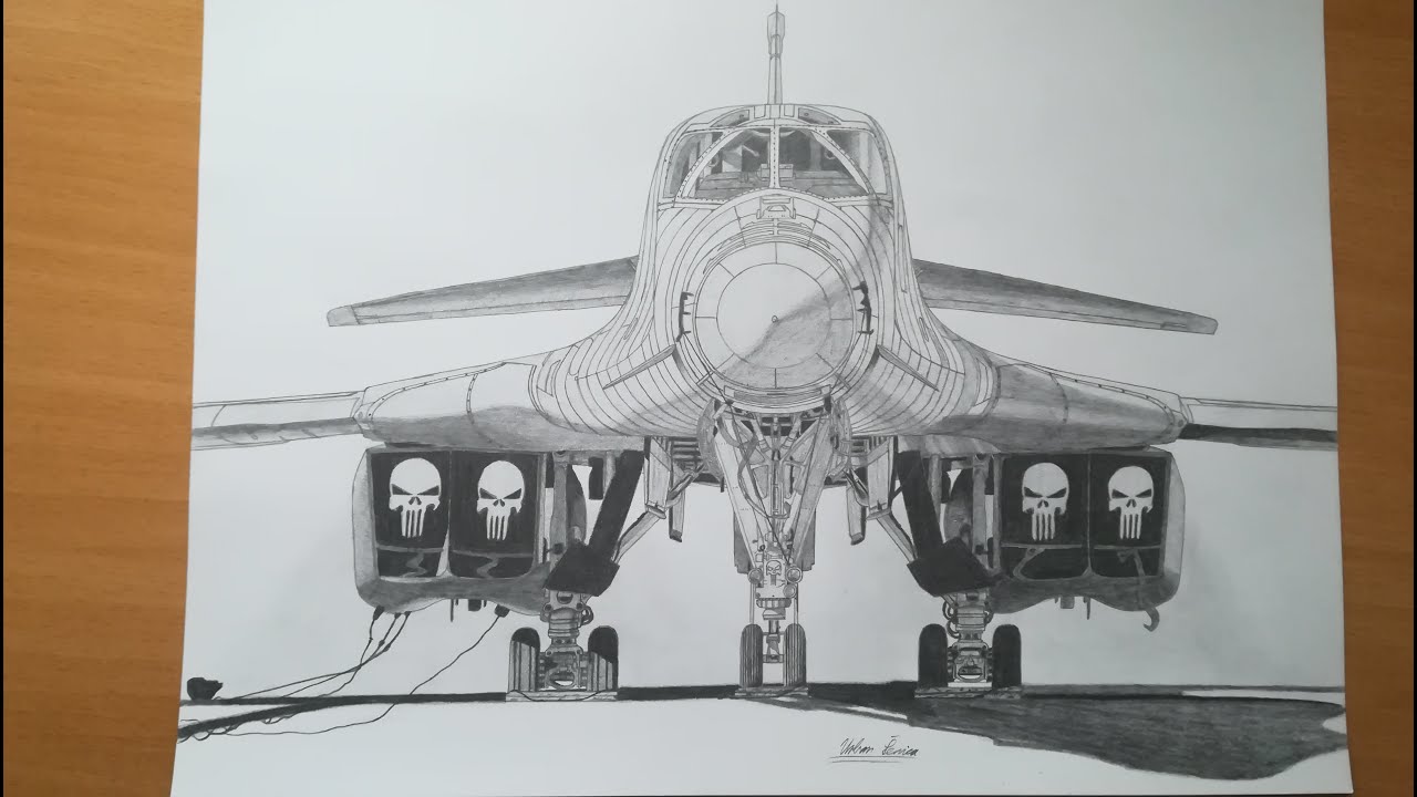 |Boeing B1-B Lancer| Plane Drawing. - YouTube