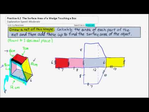 Lesson 6 Practice 2 The Surface Area of a Wedge Touching a Box ...