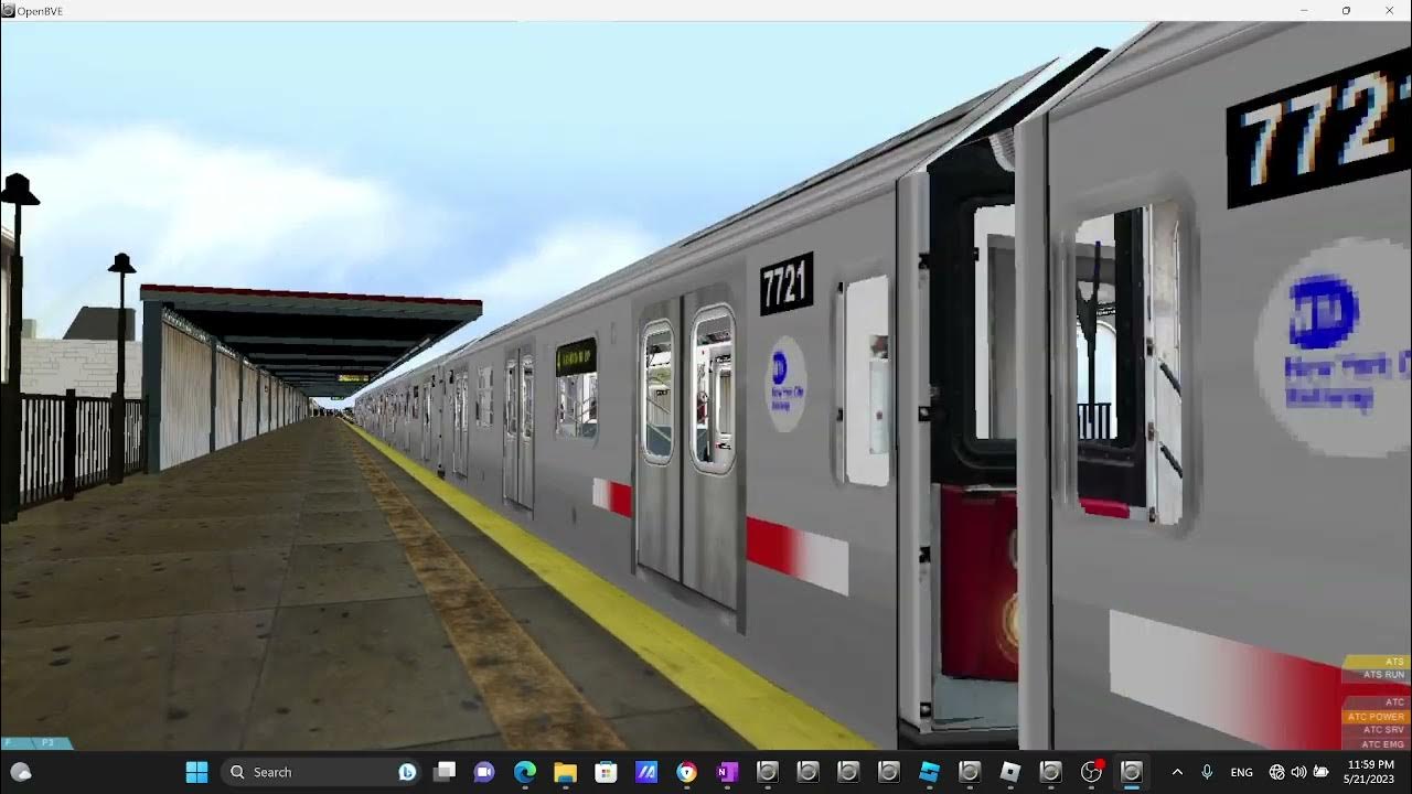 Openbve 2011 R142A 4 Train Departing at Saratoga Avenue - YouTube