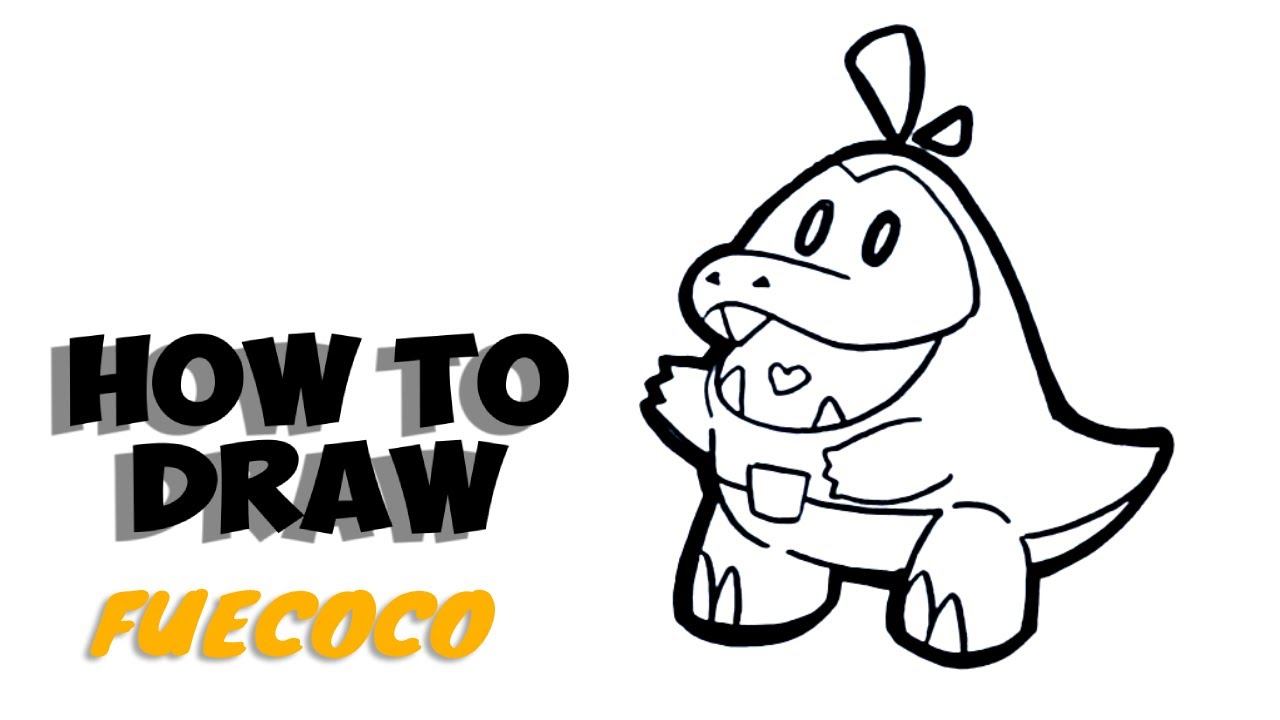 How to Draw Fuecoco From Pokemon - YouTube