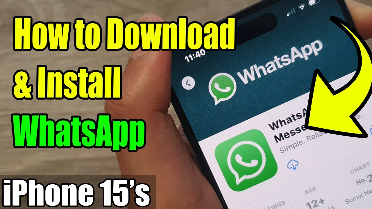 iPhone 15's: How to Download & Install WhatsApp - YouTube