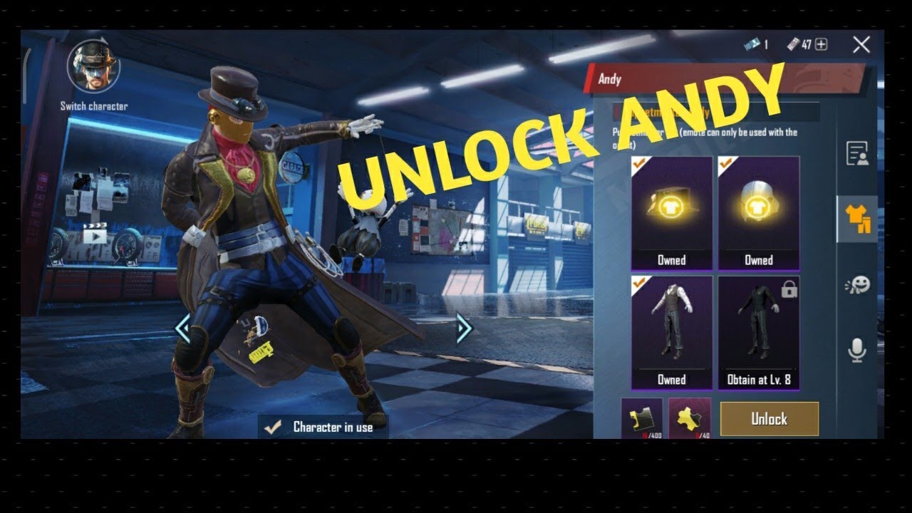 UNLOCK ANDY CHARACTER.... 😎 - YouTube