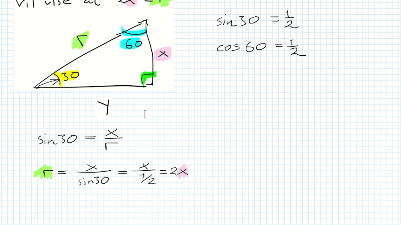Matte 1T R1 R2 - Bevis - 30-60-90-trekant har hypotenus som er dobbelt ...