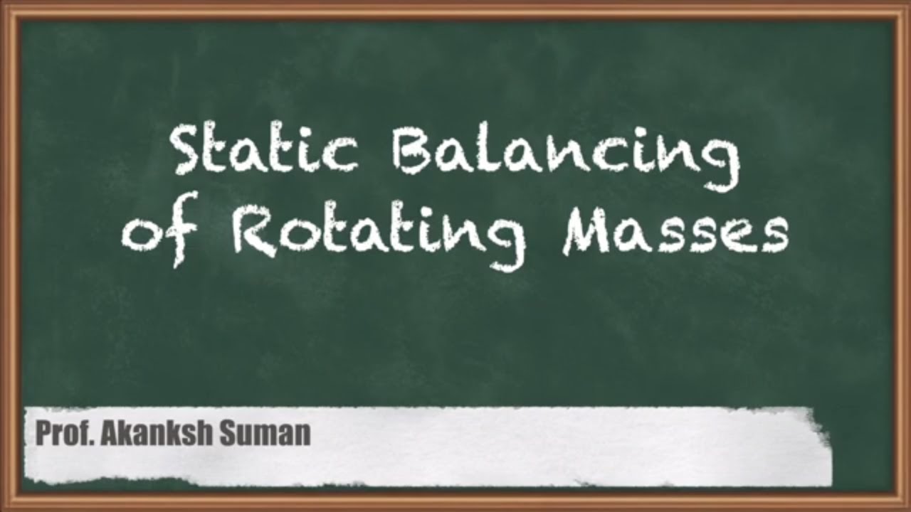 Static Balancing of Rotating Masses | Balancing | GATE Theory of ...