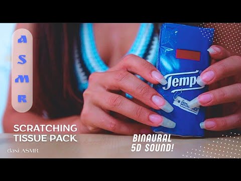 💙 Super ASMR 5D sound! 🎧 SCRATCHING, ripping softly and crinkle tissue ...