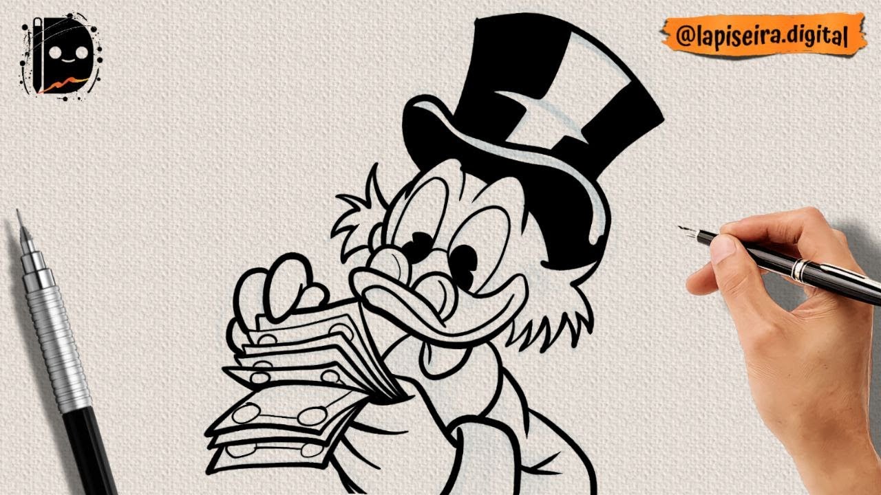 🔶How to draw Scrooge McDuck Maloka step by step - YouTube