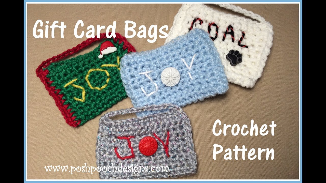 Gift Card Bags Crochet Pattern - YouTube