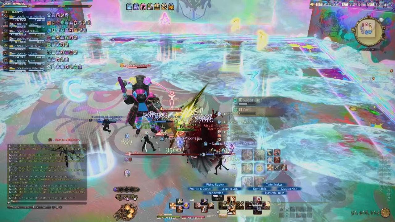 FINAL FANTASY XIV - M6S FIRST ADDS KILL - DAY 2 - MONK POV - YouTube