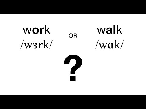WORK or WALK? North American English pronunciation listening ear ...