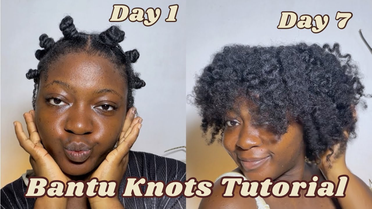 Bantu knots tutorial on natural hair 2024 | No gel, No extensions ...