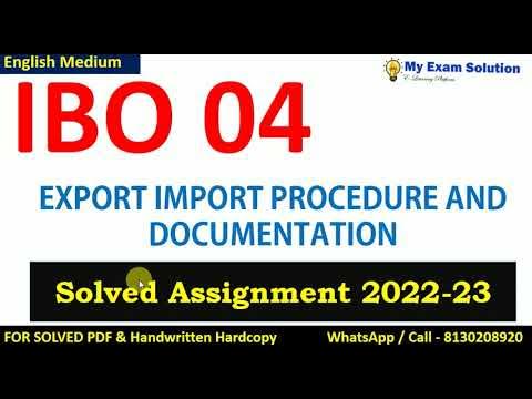 IBO 04 SOLVED ASSIGNMENT 2022-23 | English Medium | IGNOU Solved Assignment 2022-23 - YouTube