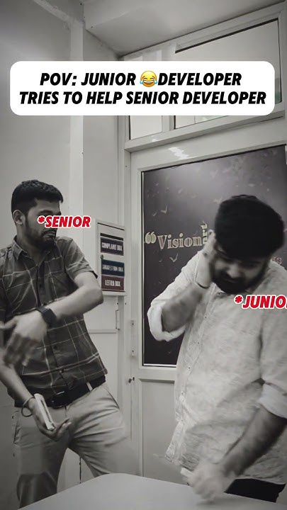 POV: Junior Developer Tries to "Help" a Senior Developer 😂 #funny #dial4web #comedy - YouTube