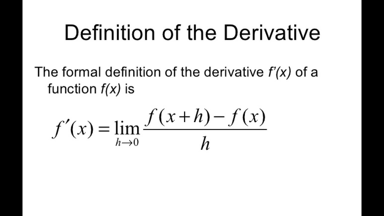 Limiting Chord Example - Introductory Calculus - YouTube
