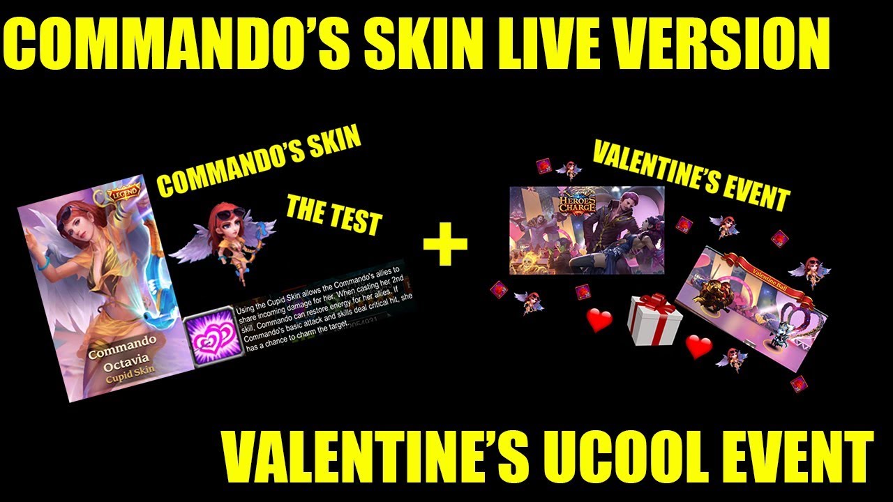 Heroes Charge: Valentine's Event + Commando's skin Live Version - YouTube