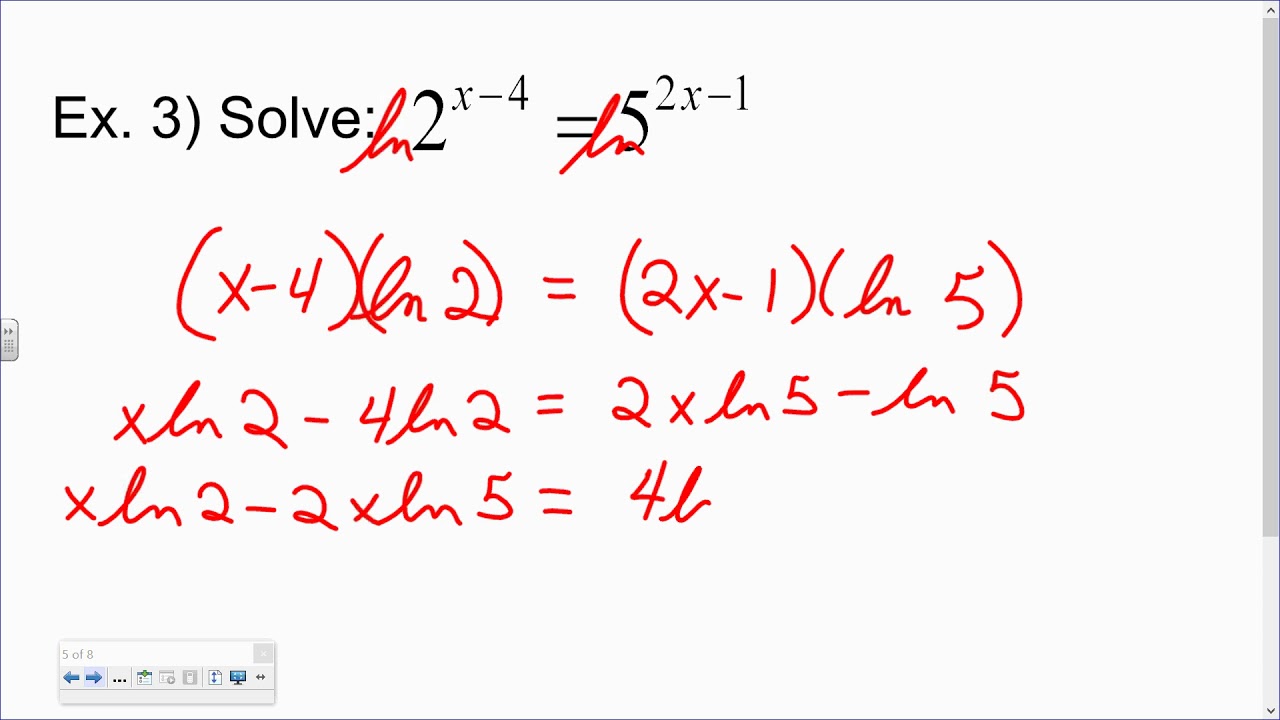 Saxon Advanced Math Lesson 82 Exponential Equations - YouTube