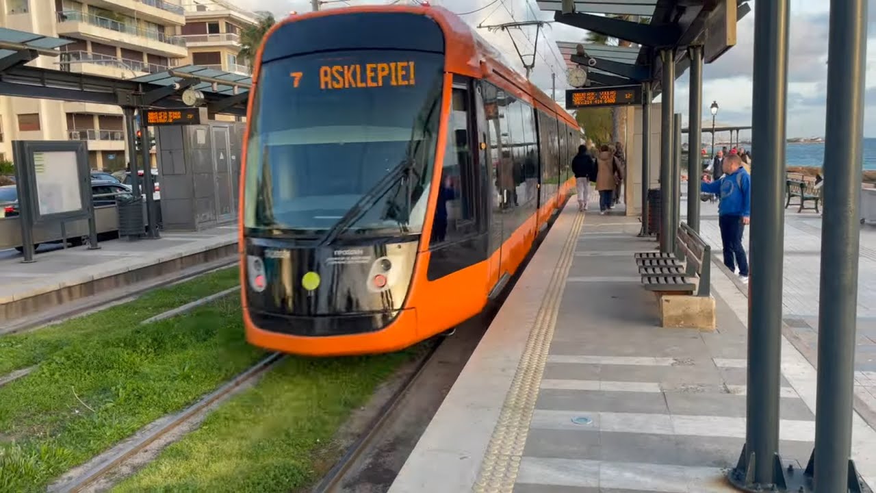 STASY Athens Tram T7 Moshcato - Flisvos, ΣΤΑΣΥ Τραμ Αθήνας 7 ...