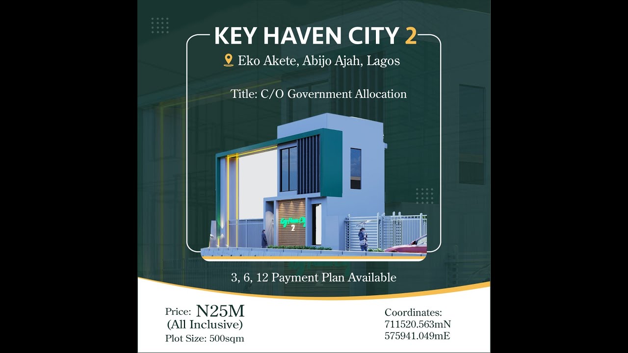 Key Haven City 2: Most Affordable C of O Land In Ajah - YouTube