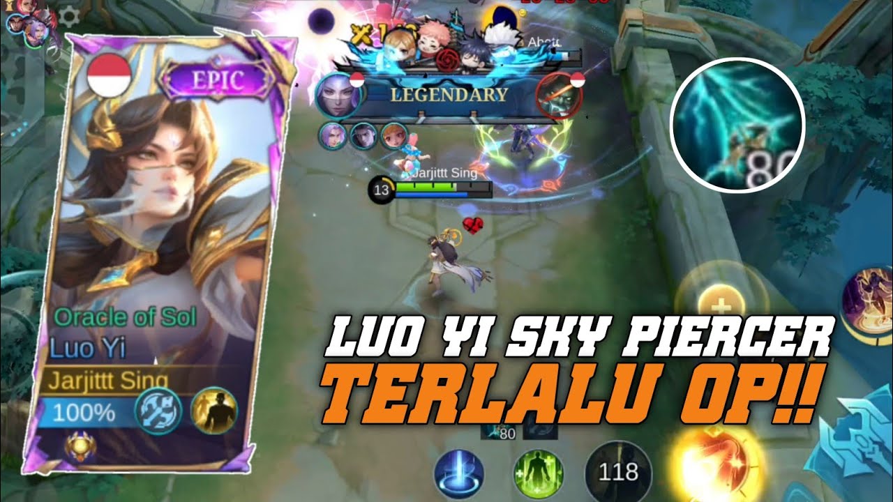 GENDONG TIM PAKE LUO YI SKY PIERCER SNOWBALL DI EARLY!! || MOBILE LEGENDS - YouTube