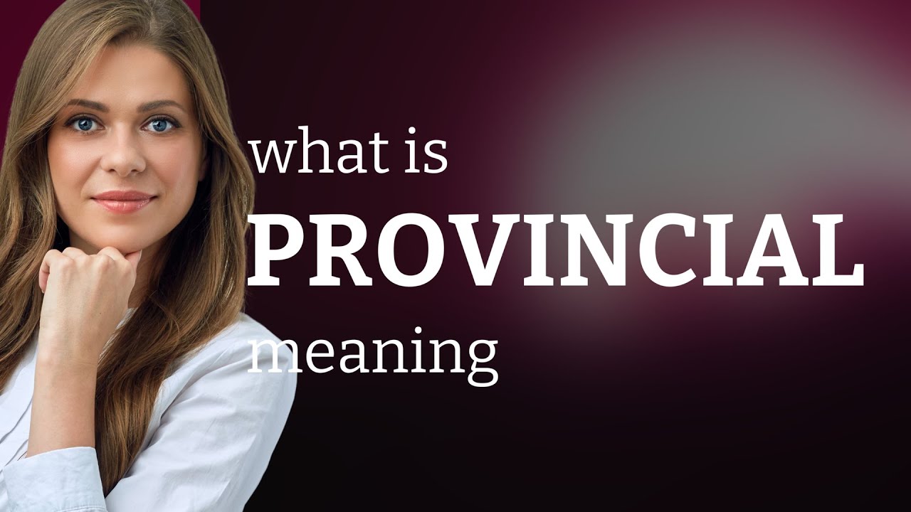 Provincial — PROVINCIAL meaning - YouTube