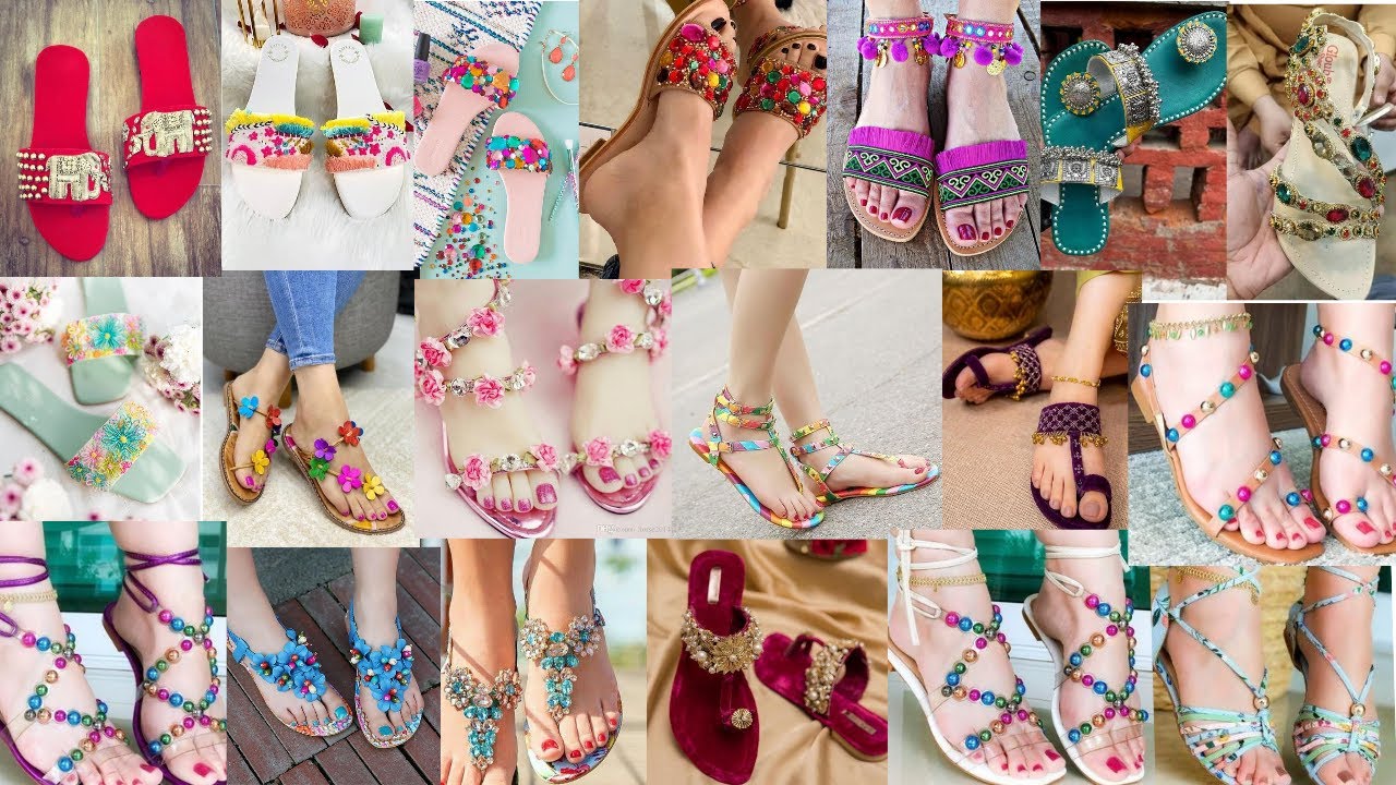 Stylist and trending chappal design, fancy slipper for girl 2023 - YouTube