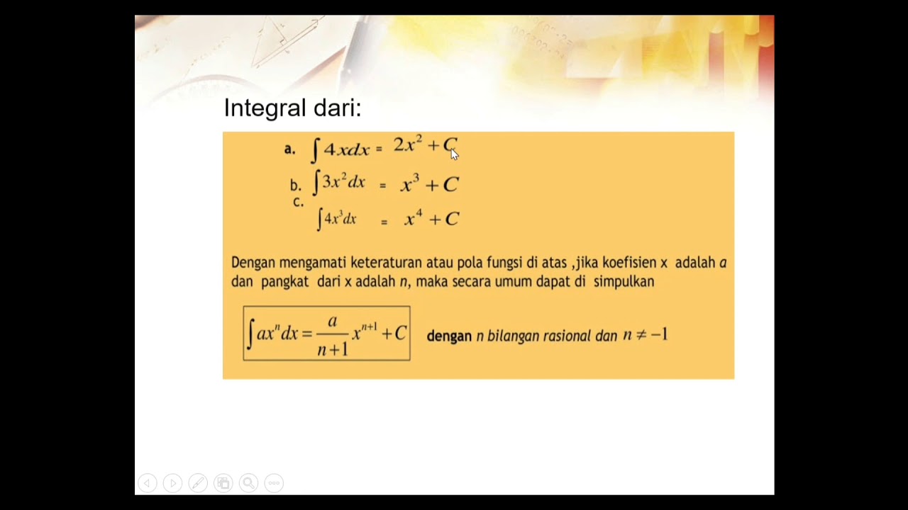 INTEGRAL 1 (KONSEP INTEGRAL TAK TENTU) - YouTube