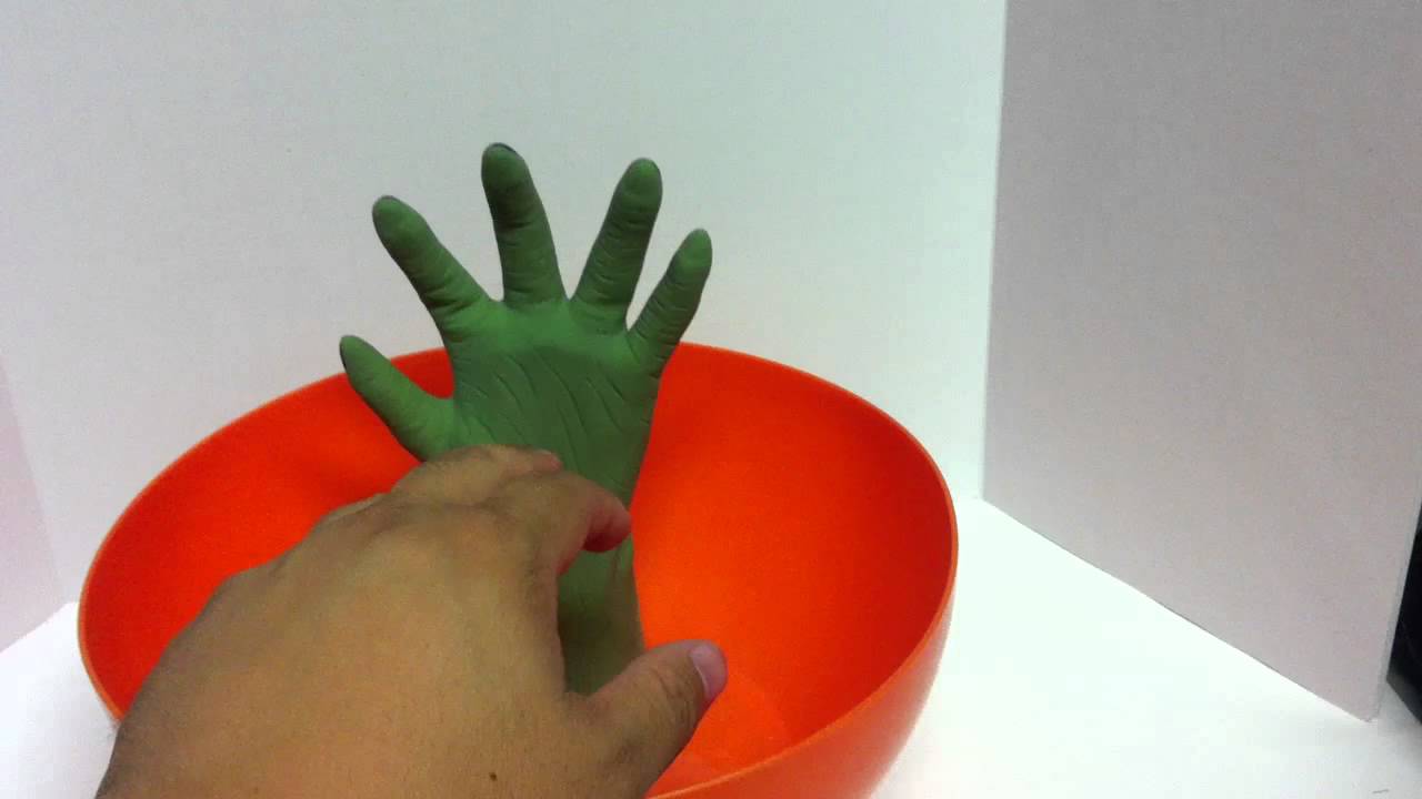 Animated Ghoulish Hand with Orange Bowl - YouTube