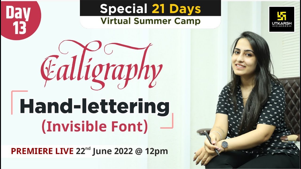 Hand lettering (Invisible font) | Calligraphy Writing #13 |Utkarsh ...