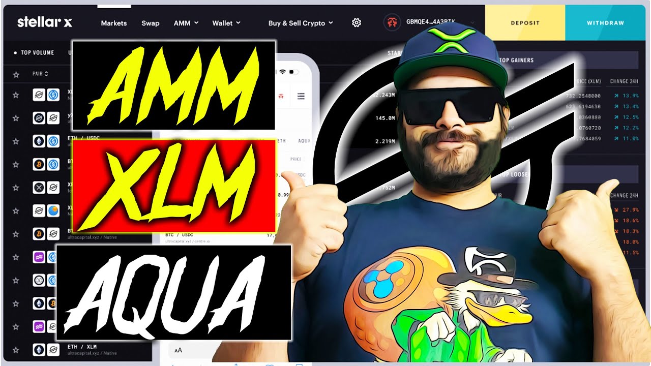 STELLAR X- HOW TO USE AMM + AQUA + ICE + LOBSTR WALLET - YouTube