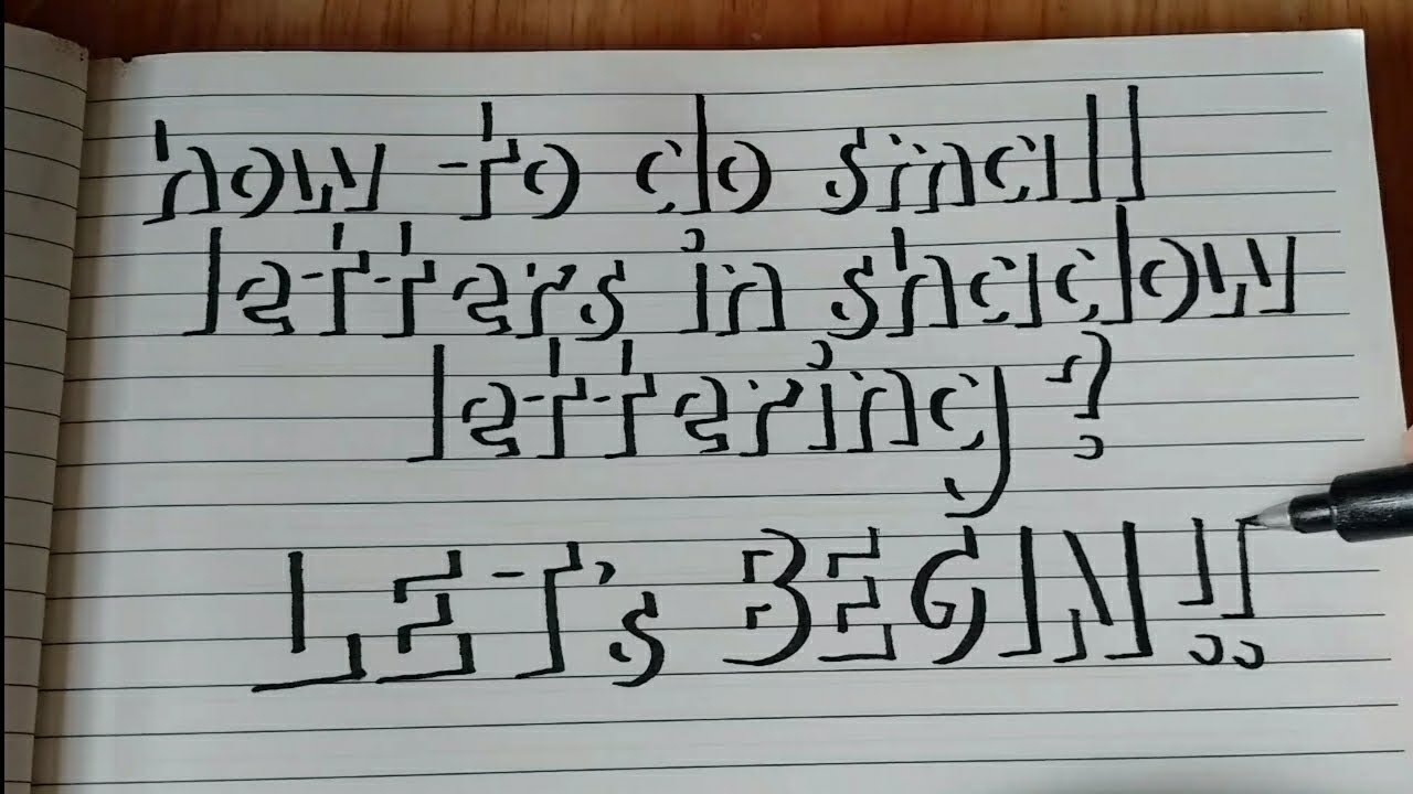 Writing Lowercase/Small Letters in Shadow Lettering | Tutorial ...