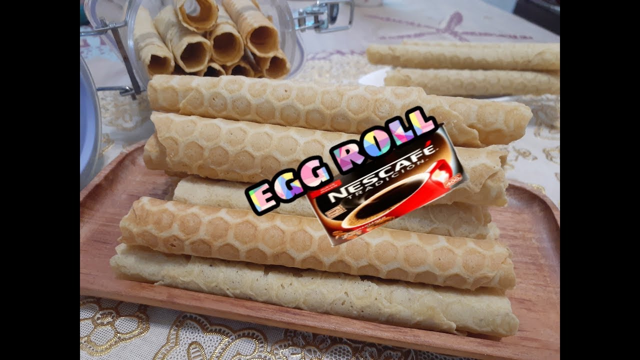 cara bikin egg roll/kue semprong - YouTube