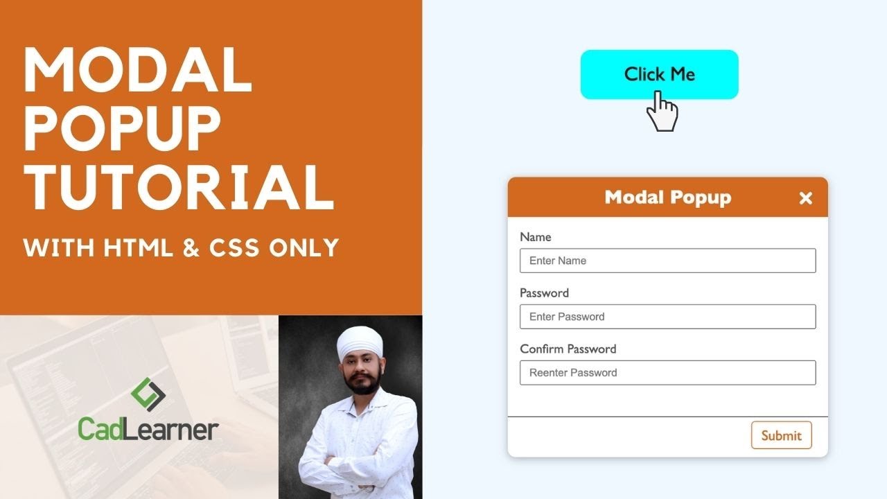 Modal Popup Box Tutorial | HTML & CSS only - YouTube
