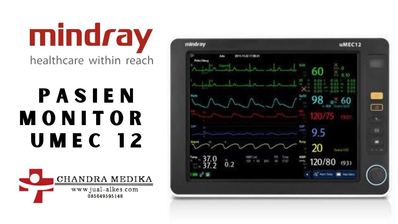 Pasien Monitor Mindray UMEC 12 - Chandra Medika - YouTube