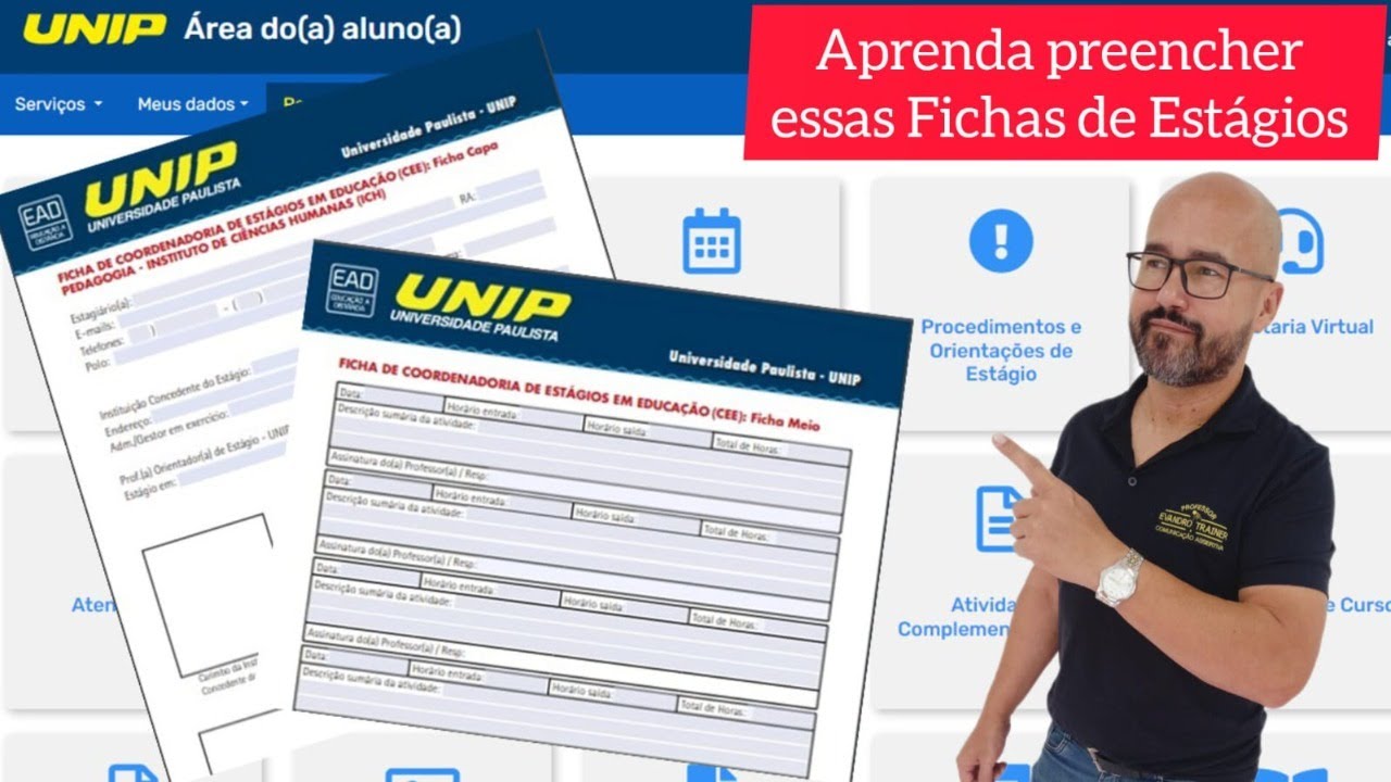 Estágio Licenciaturas UNIP EAD - Como preencher as FICHAS CEE CAPA E ...