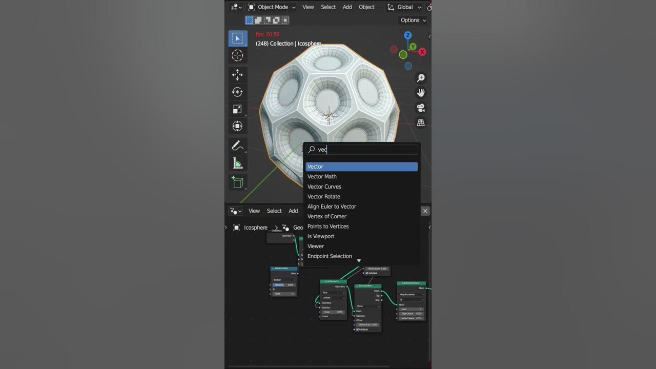 Blender Geometry Nodes Tips and Tricks Part 2 (3D Abstract Animation) #blendertutorial #shorts ...