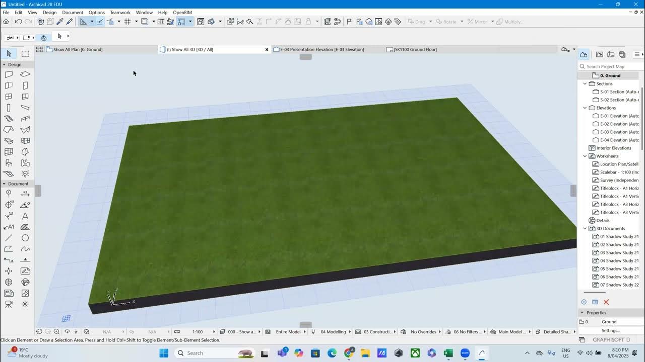 Creating Site Topography with ArchiCAD 28: Adding Contours and Mesh Area - YouTube