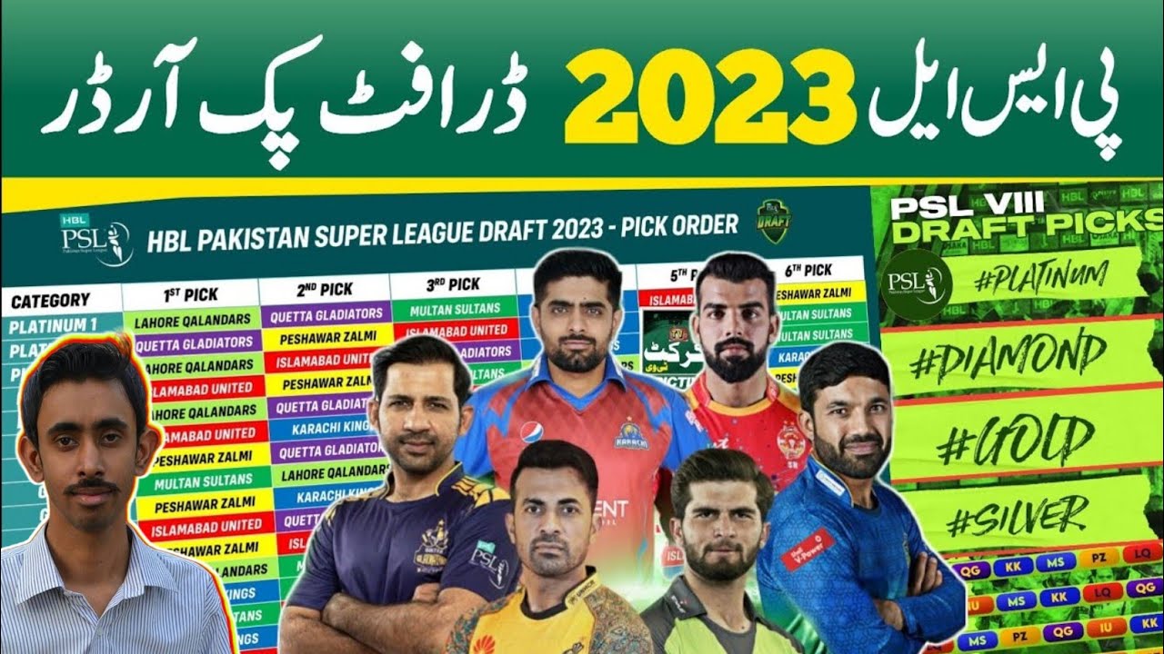 PSL 8 Draft Pick Order Announced - YouTube