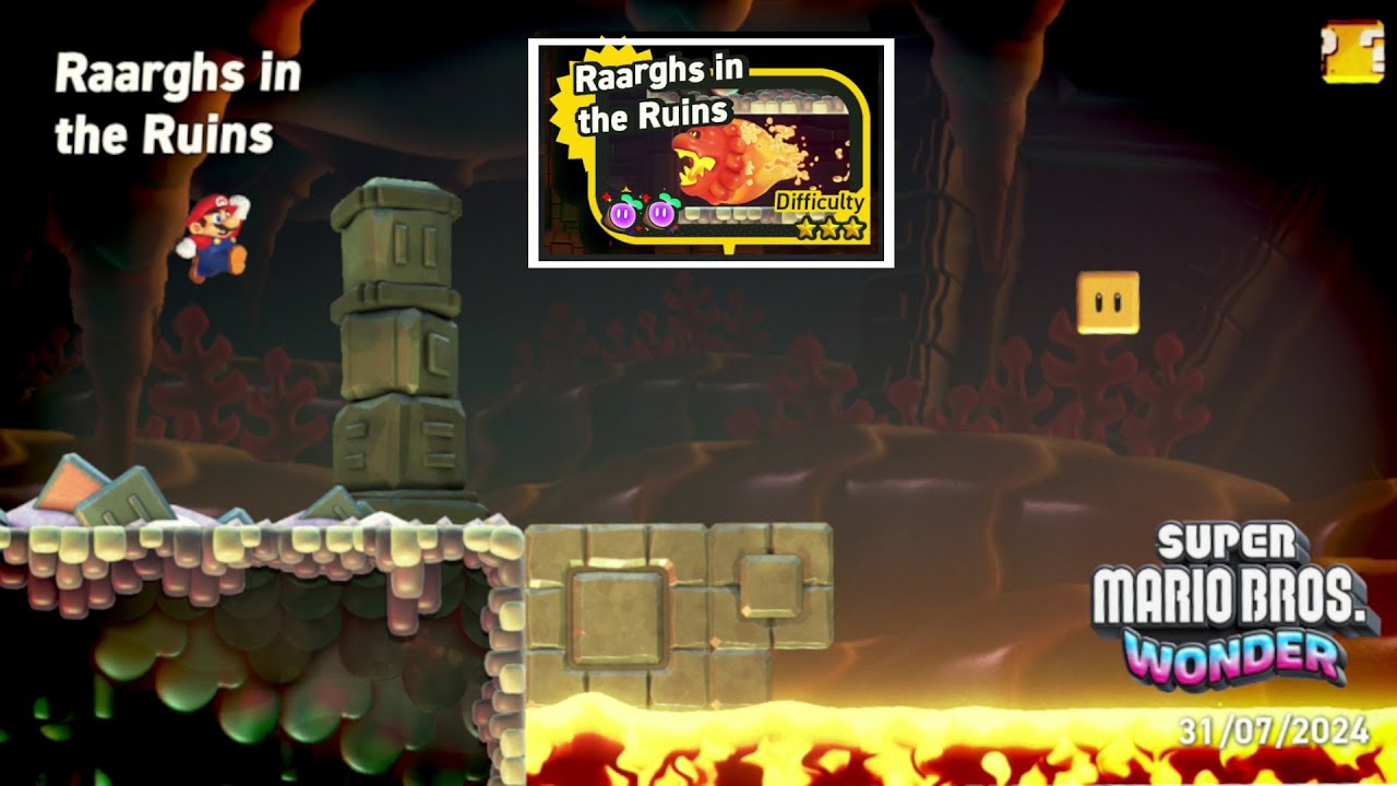 Super Mario Bros Wonder: Raarghs in the ruins | W6 - YouTube