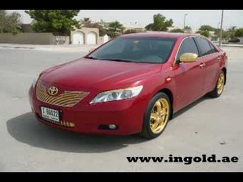 Car tuning with gold plating - YouTube