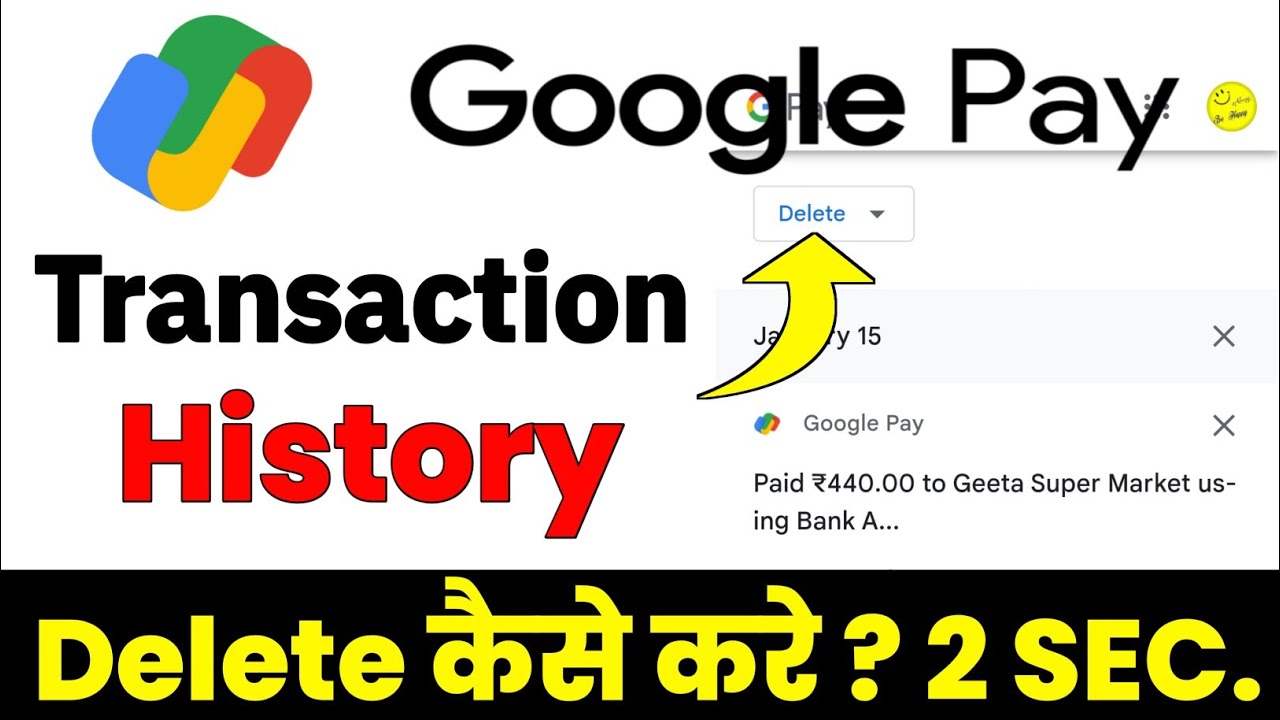How To Delete Google Pay Transaction History | Google pay Transation ...