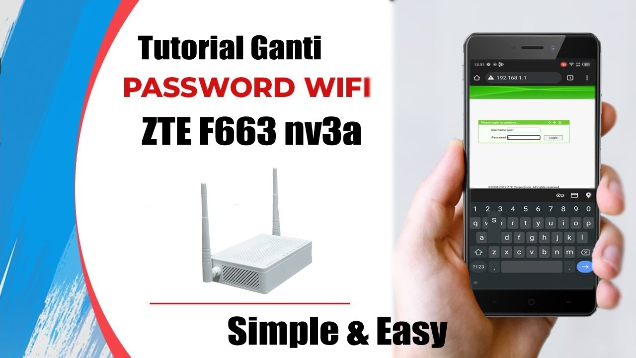Cara Merubah Password Router Wifi ZTE F663 nv3 - YouTube