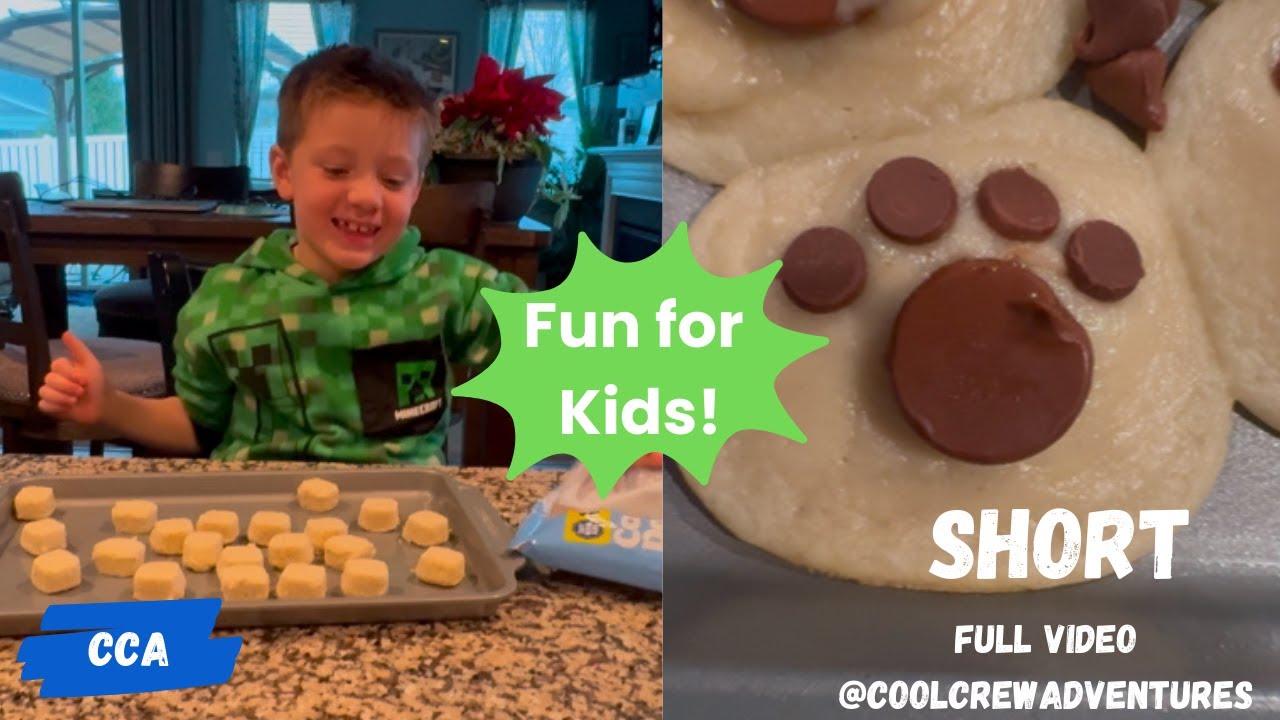 Baking Paw Print Cookies: Fun in the Kitchen for Kids! SHORT - YouTube